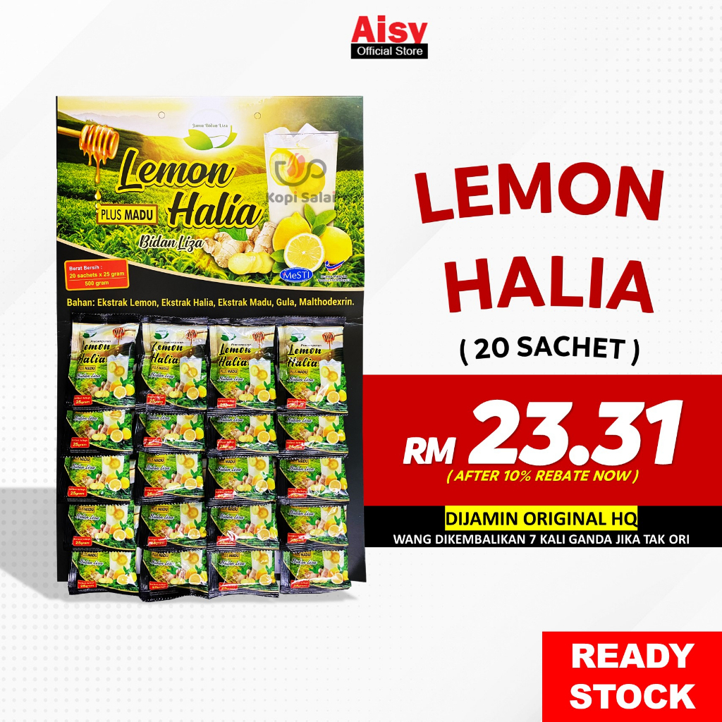 🔥𝗢𝗥𝗜𝗚𝗜𝗡𝗔𝗟 🇲🇾 | LEMON HALIA BIDAN LIZA PAPAN 20 SACHET | LAIN2: TEH ...