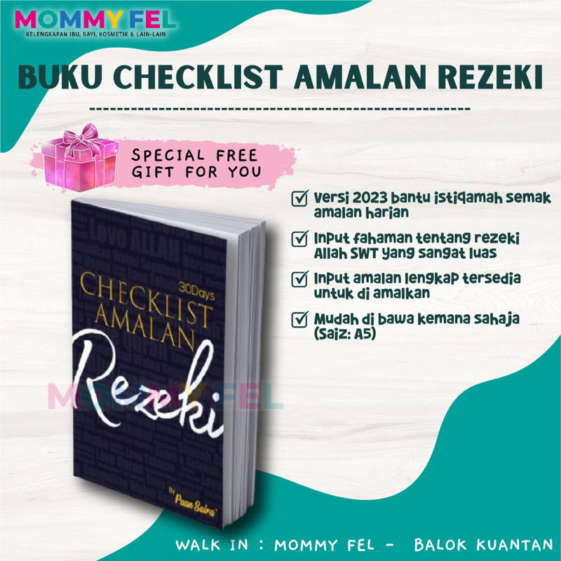 BUKU CHECKLIST AMALAN REZEKI 30 DAYS CHALLENGE BY PUAN SAIRA ... BUKU CHECKLIST AMALAN REZEKI 30 DAYS CHALLENGE BY PUAN SAIRA ...
