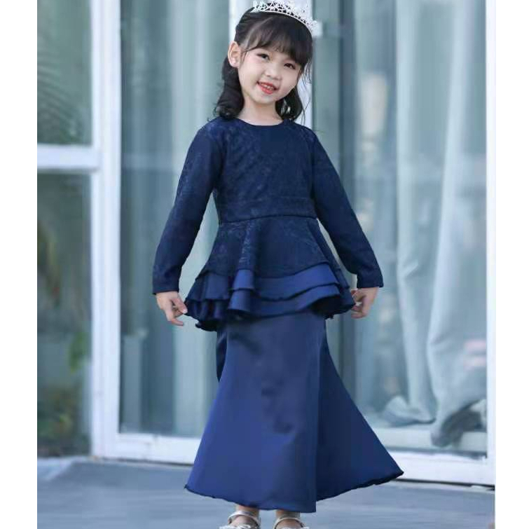 Baju Raya Budak Perempuan Muslimah Kurung Peplum Cotton Girl Raya Dress 2024 | Shopee Malaysia