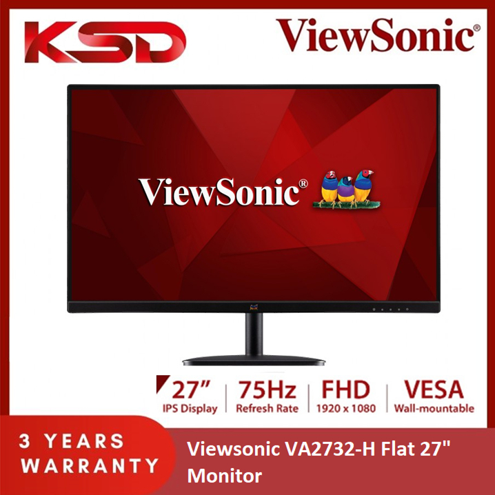 Viewsonic VA2732-H/VA2732H Flat 27" Monitor (IPS Panel, Full HD, 4ms ...
