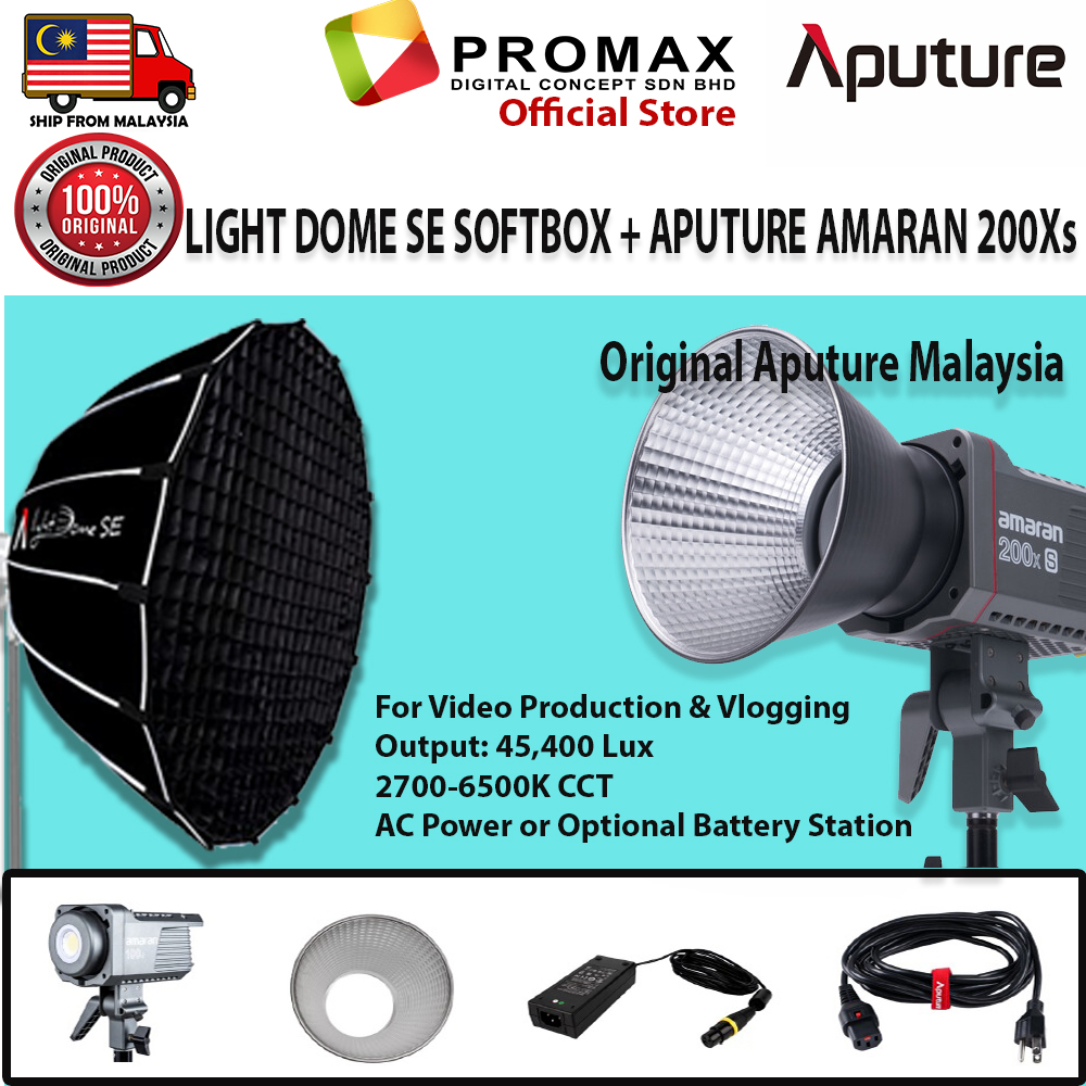 APUTURE AMARAN 100DS / 100XS / 200DS / 200XS LED Video light + Aputure ...