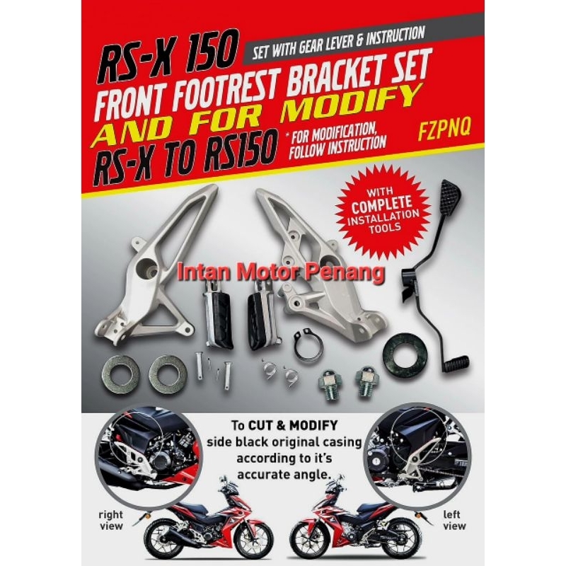 RSX RS-XFront Footrest Bracket Set And For Modify PNP To RS150 RS150R ...