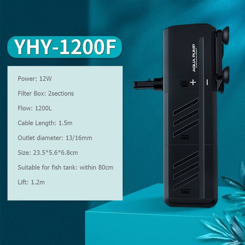 Yee YJY-9100F YHY-500F Internal Filter Submersible Aquarium Water Pump Turtle Tank Pam Air ...
