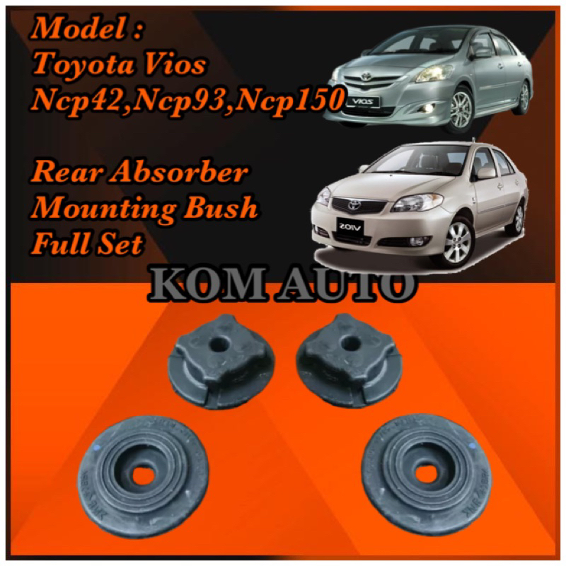 Toyota Vios Ncp42 , Ncp93 , Ncp150 Rear Absorber Mounting Bush | Shopee ...