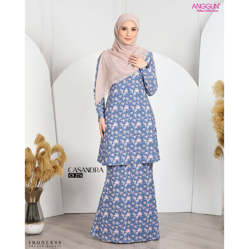BAJU KURUNG IRONLESS PLUS SIZE 8XL DADA 55 RAYA 2023 CASANDRA ANGGUN COLLECTION KURUNG TANPA ...