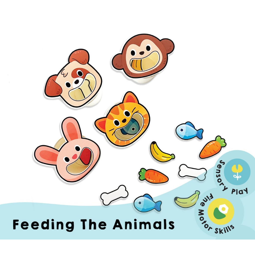 PDF] 012 Feed The Animals Fine Motor games Printable Preschool Kids ...