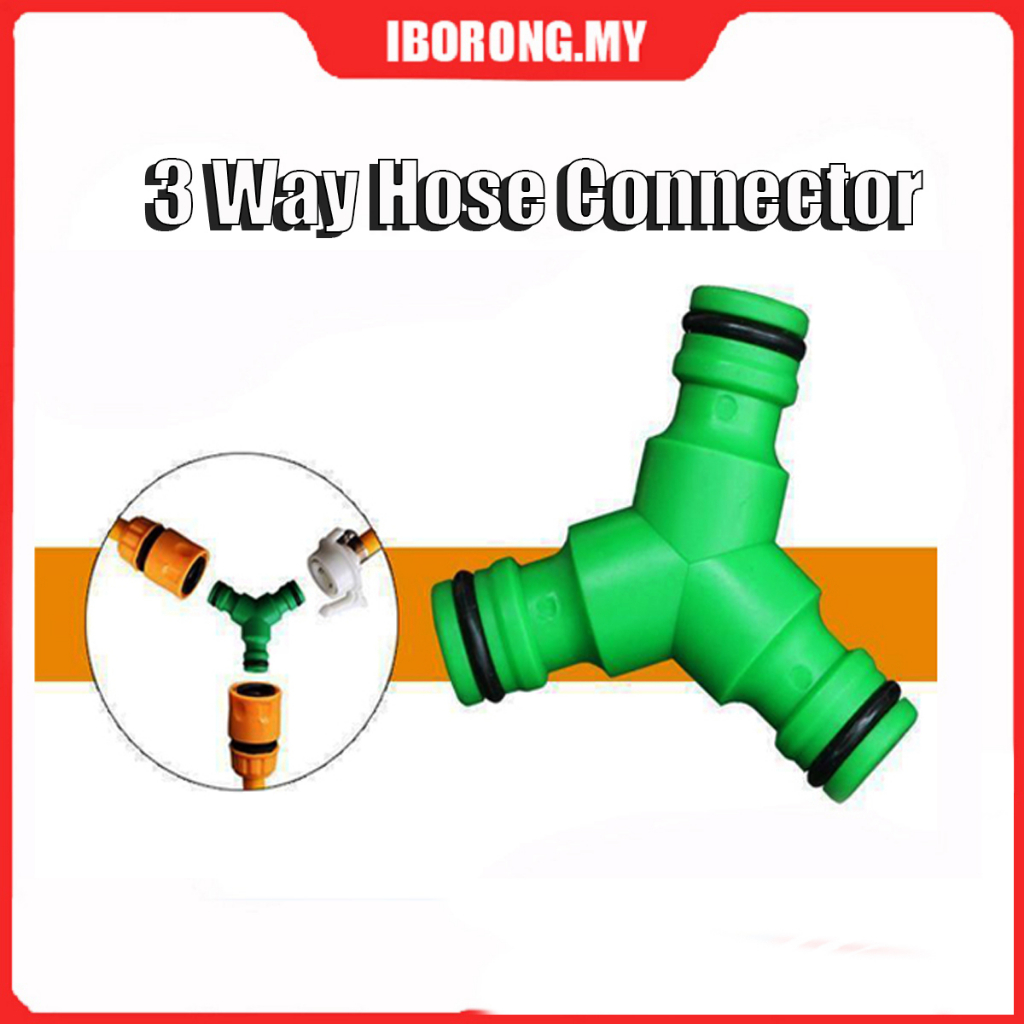 3-Way Coupling Y Connector Hose Splitter Connector Penyambung Paip ...