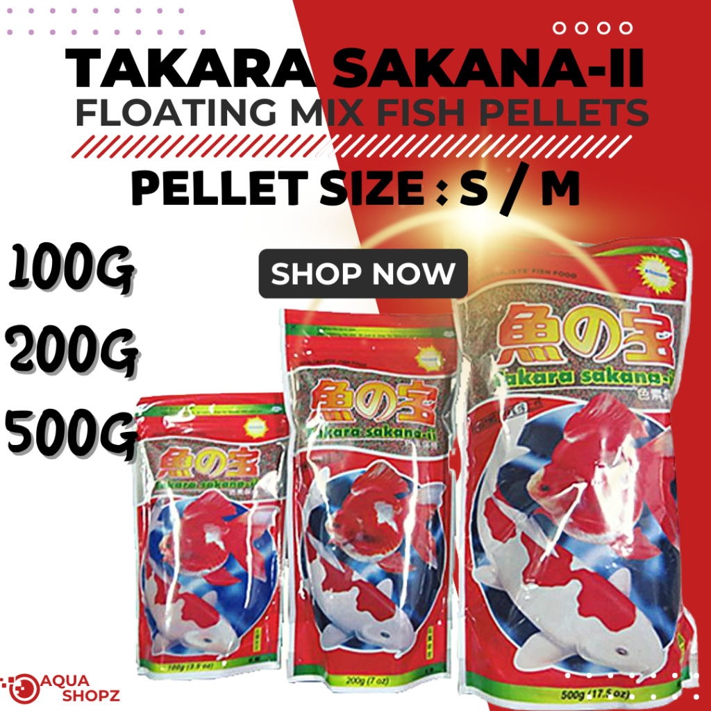 Takara Sakana-ii Floating Type Mix Fish Food Fish Pellets / Makanan ...