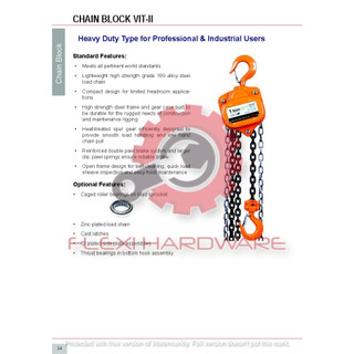 AKITA VIT-II Heavy Duty Chain Block Hoist Lifting Lift 0.5Ton 1Ton 1 ...