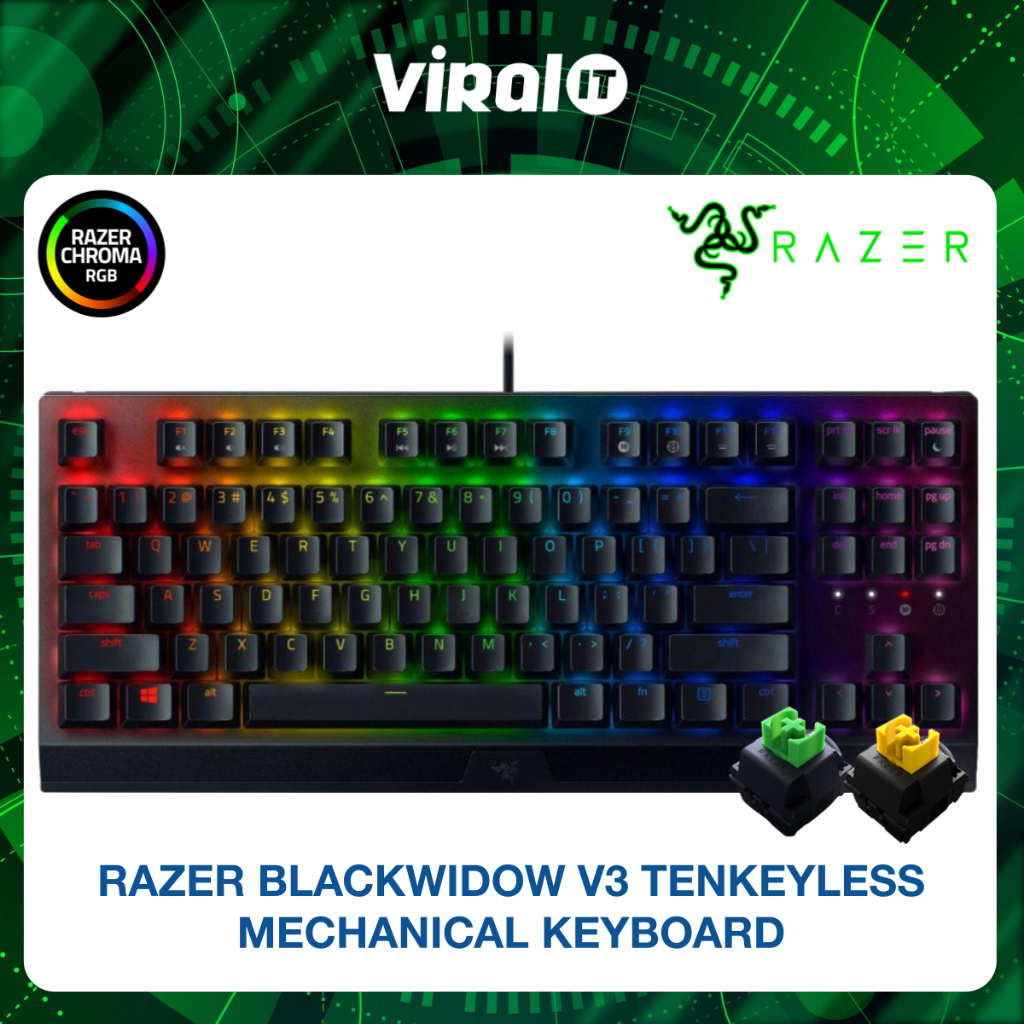 RAZER BLACKWIDOW V3 TENKEYLESS MECHANICAL KEYBOARD | Shopee Malaysia