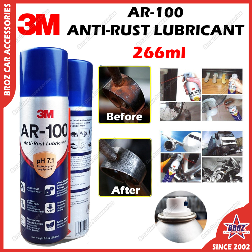3M AR-100 Anti-Rust Lubricant Aerosal ( 266 ML) For Home Car Metal Multipurpose / Remover Cat ...
