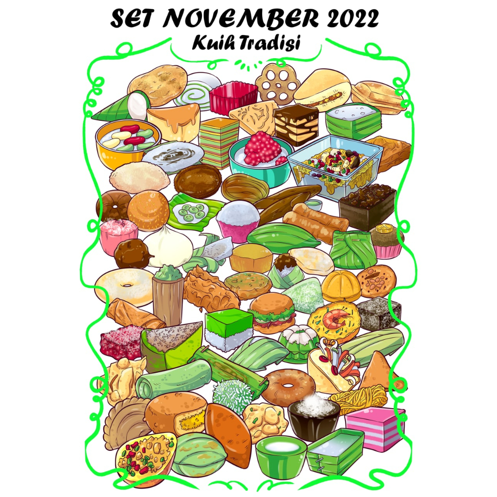 Doodle Kuih Tradisional yummy Set November 2022 | Shopee Malaysia