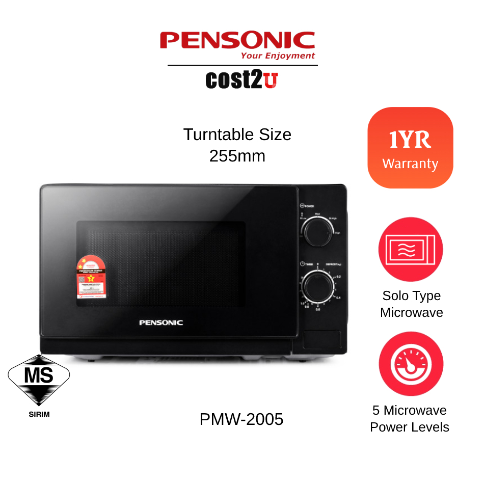 PENSONIC/SAMSUNG 20L Solo Microwave Oven | PMW-2005 MS20A3010AL/SM (Ketuhar Gelombang Mikro 微波炉 ...