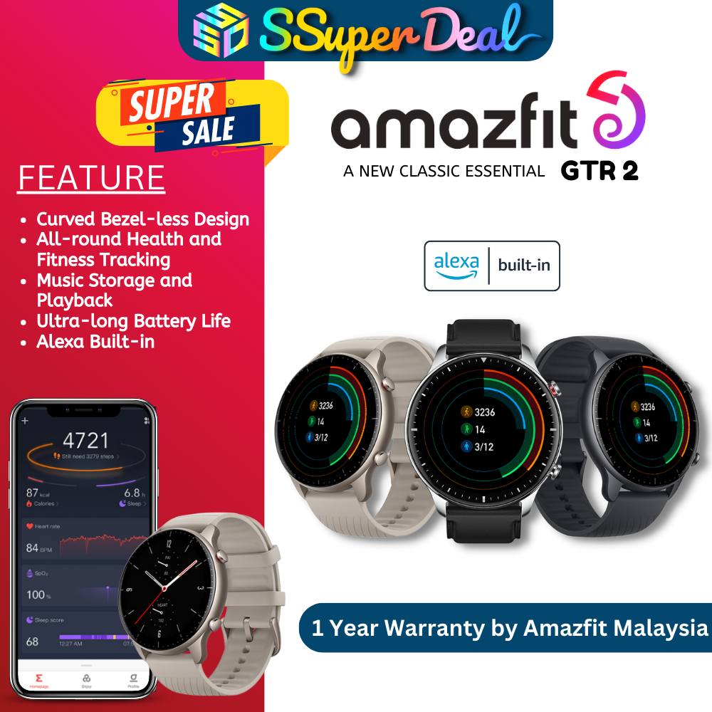 Amazfit GTR 2 Smart Watch Sport & Classic Edition SpO2 AMOLED Screen ...