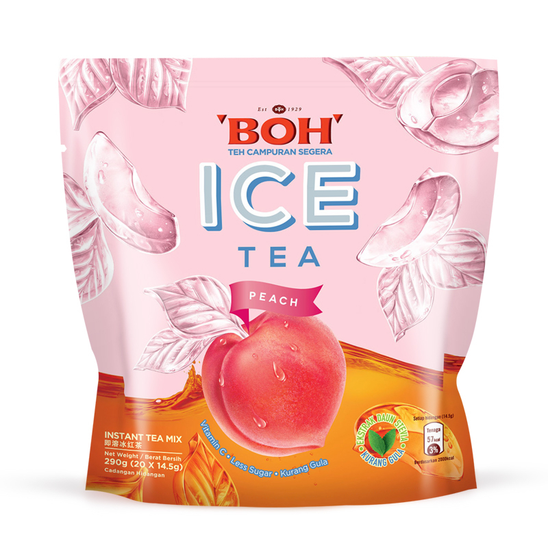 BOH Ice Tea Mix - Peach / Lemon Lime / Orchard Splash 20 x 14.5g ...