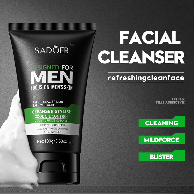 Men Facial Cleanser Face Washing Moisturizing Man Skin Care Oil Control ...