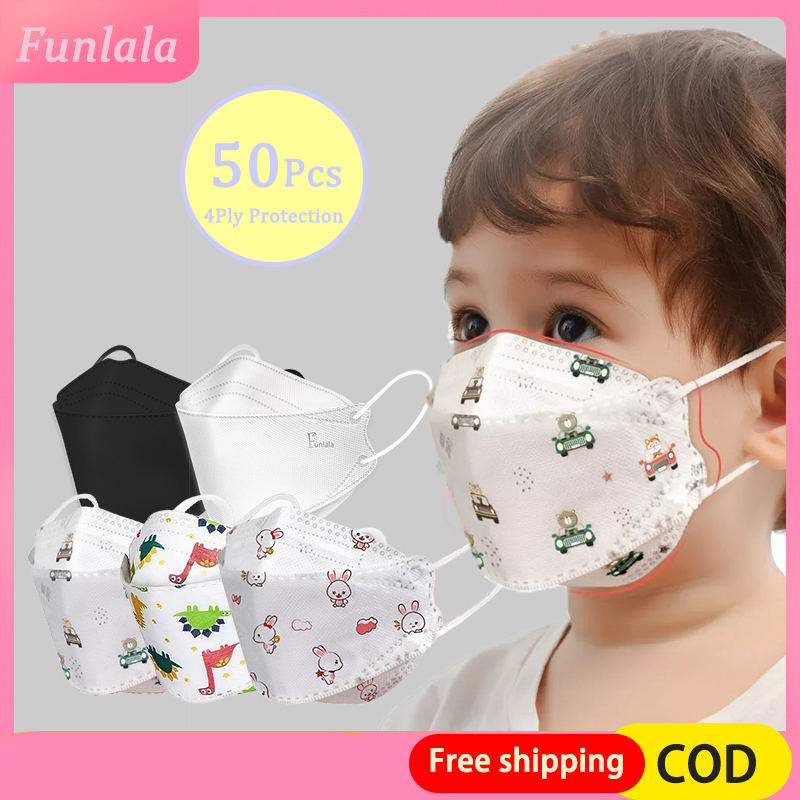 KF94 Mask Kids Individual Packing 4Ply Layer Children Face Mask 3D ...