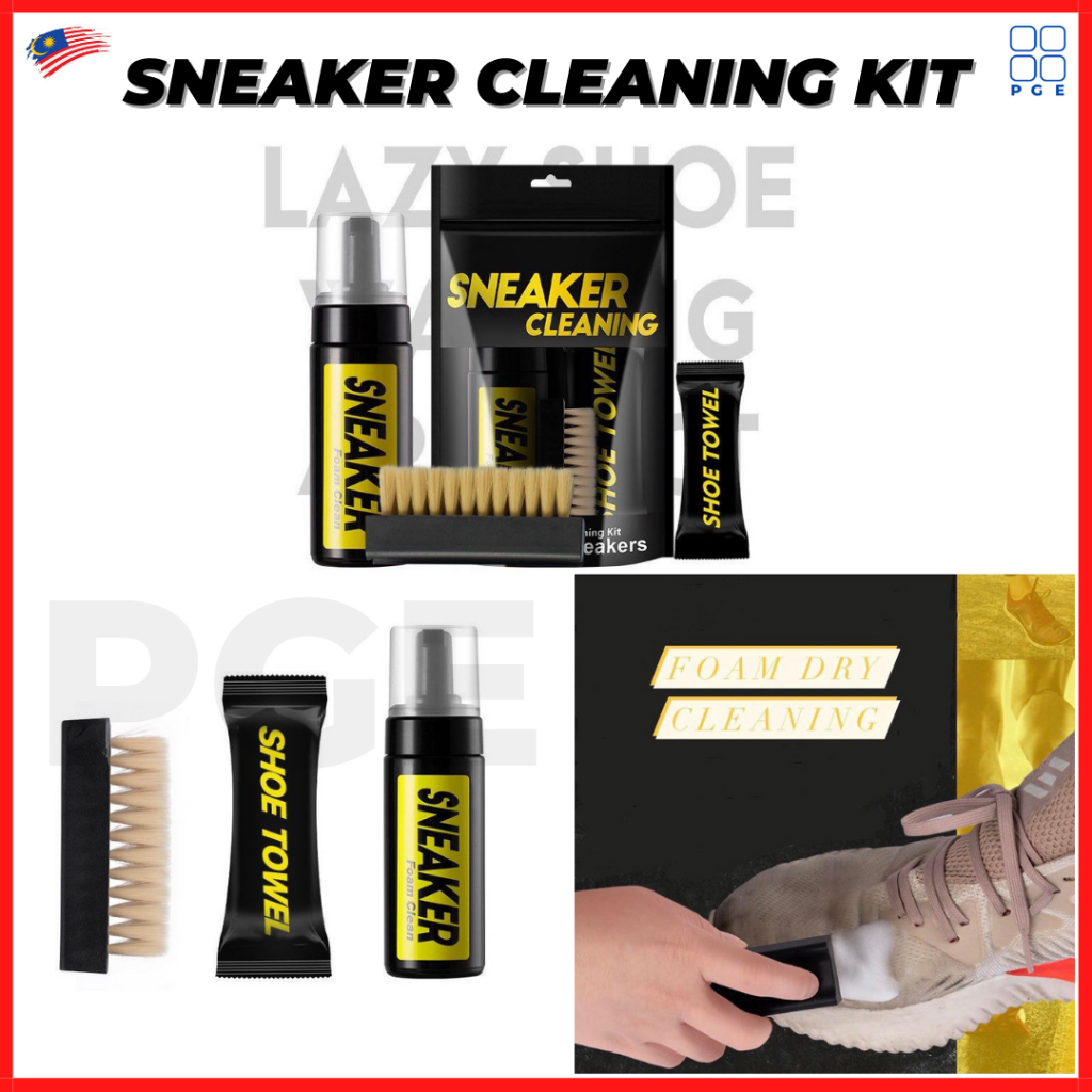 3 IN 1 SNEAKERS CLEANING TOOLS KIT SHOES CLEANING COMBO SET SHOES CARE ...