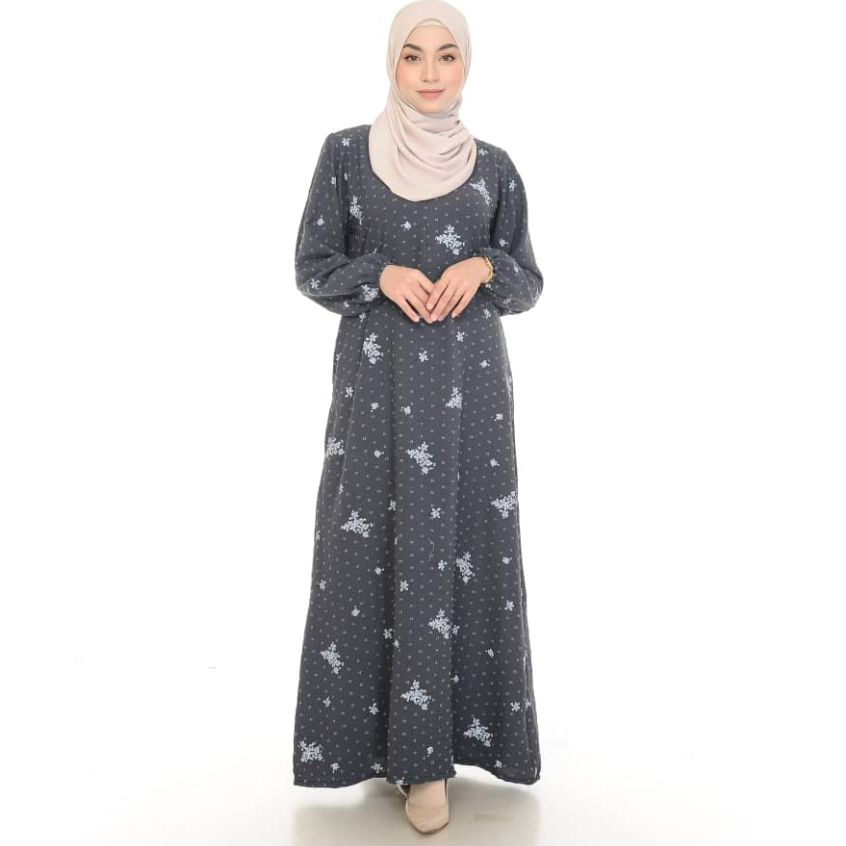 JUBAH AISYAH 9 NEW CEY PRINT IRONLESS | Shopee Malaysia