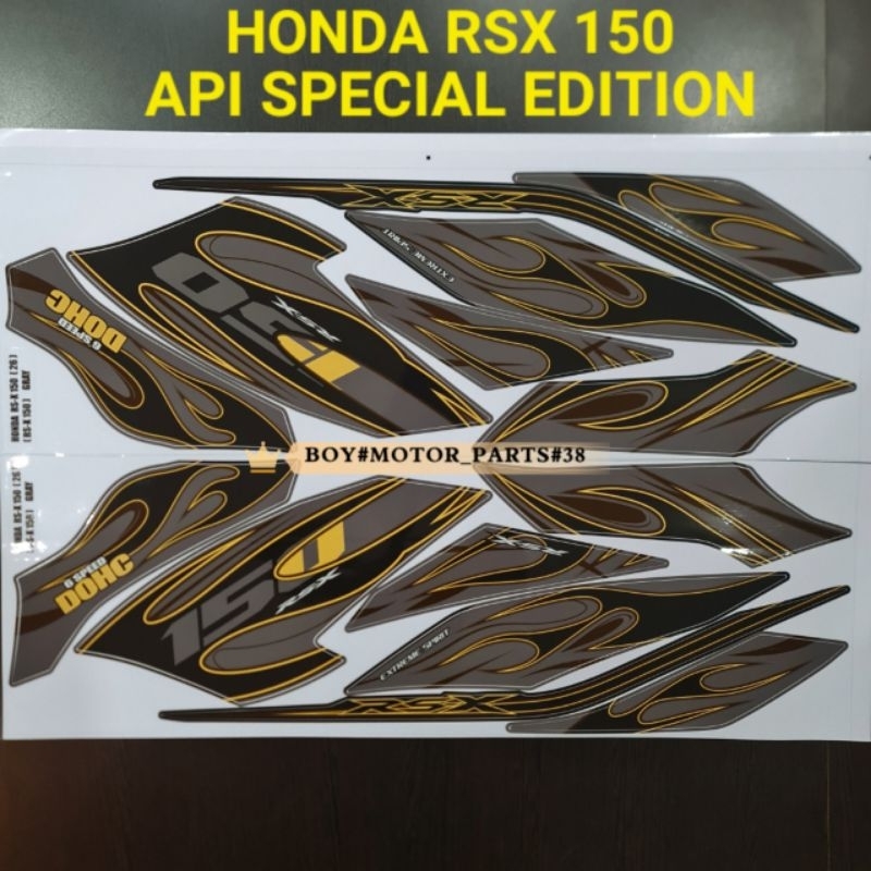 HONDA RSX 150 CUSTOM DESIGN API SPECIAL EDITION BODY STICKER ( READY ...