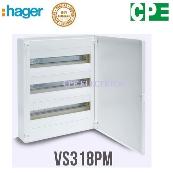 HAGER Golf Enclosures VS318PM 3 ROW 54 modules Surface Mounted | Shopee ...