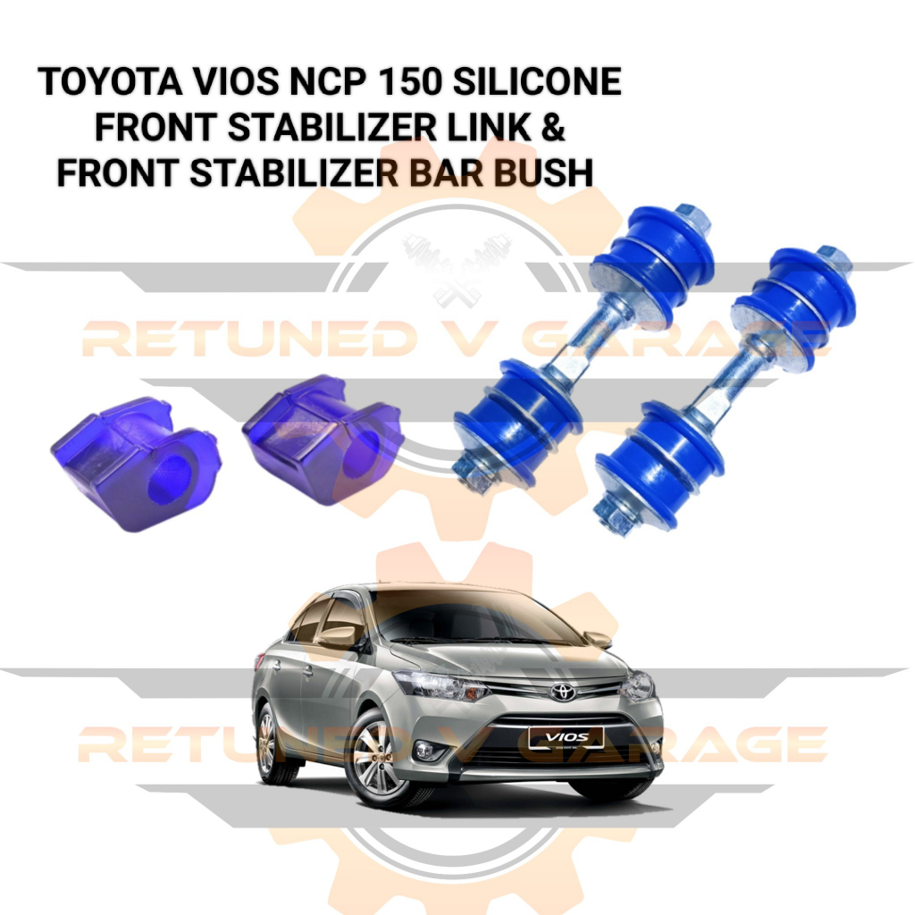 TOYOTA VIOS NCP 150 SILICONE FRONT STABILIZER LINK & FRONT STABILIZER ...