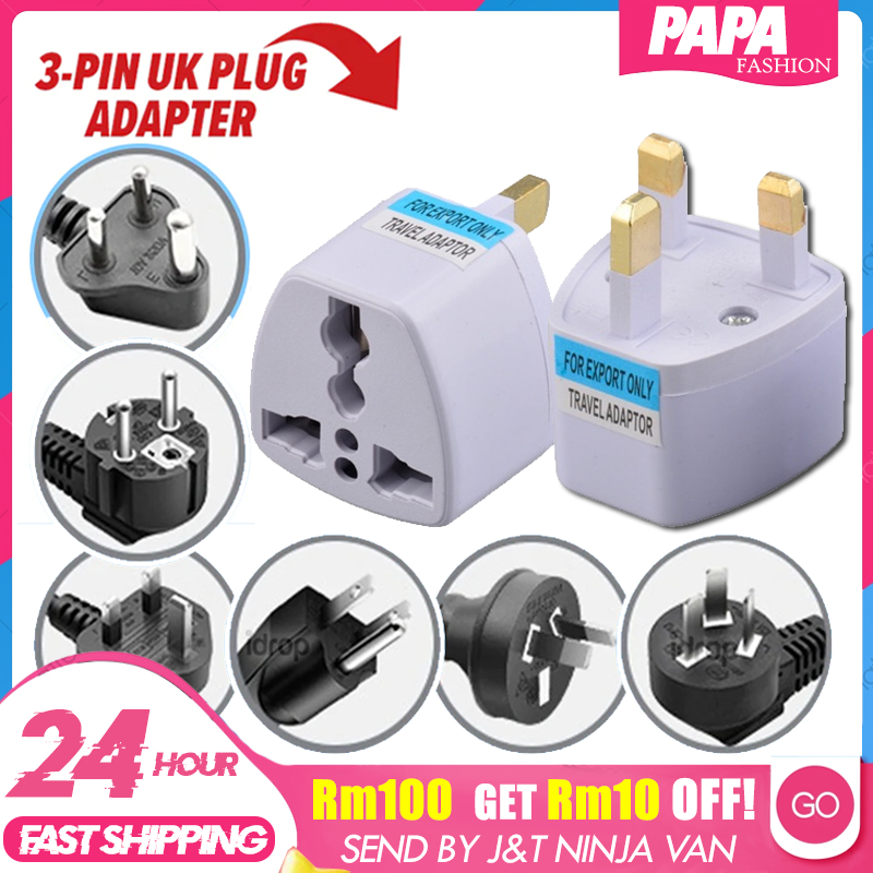 Travel Adaptor UK Socket Euro European Converter EU 3 Pin Plug UK ...