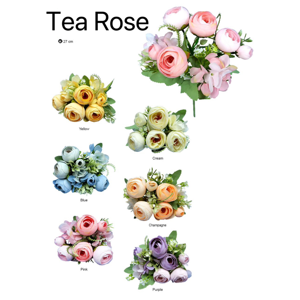 Tea Rose Bush / Bunga Tea Rose /bush | Shopee Malaysia