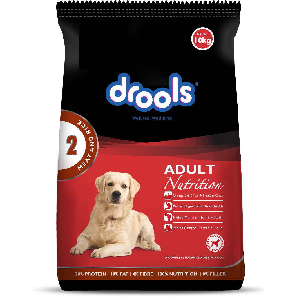 Drools Meat and Rice Dog food for Adult 10KG | Shopee Malaysia