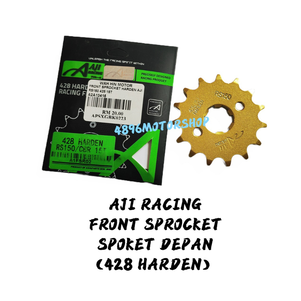 AJI RACING HARDEN 428 415 14T 15T GOLD FRONT SPROCKET HONDA RS150 RS ...