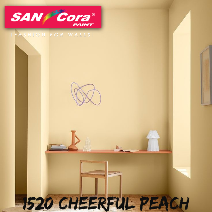 SINAR SANCORA 1520 CHEERFUL PEACH 5 LITER I EMULSION Interior Exterior Wall Matt Paint Cat ...
