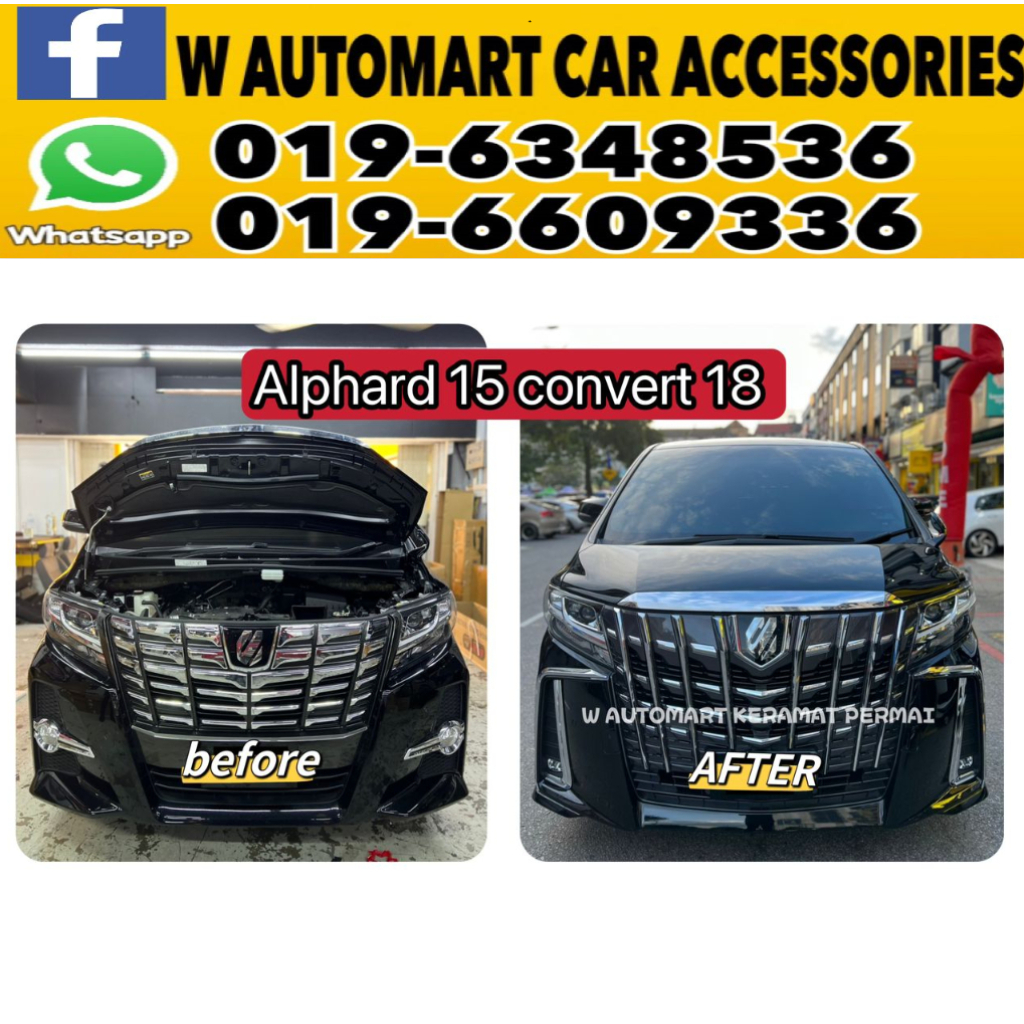 ALPHARD 15 AERO CONVERT 18 AERO NO NEED CHANGE HEAD LAMP | Shopee Malaysia