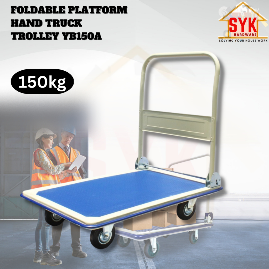 SYK Foldable Platform YB150A Hand Truck Trolley Steel Wheels Heavy Duty ...