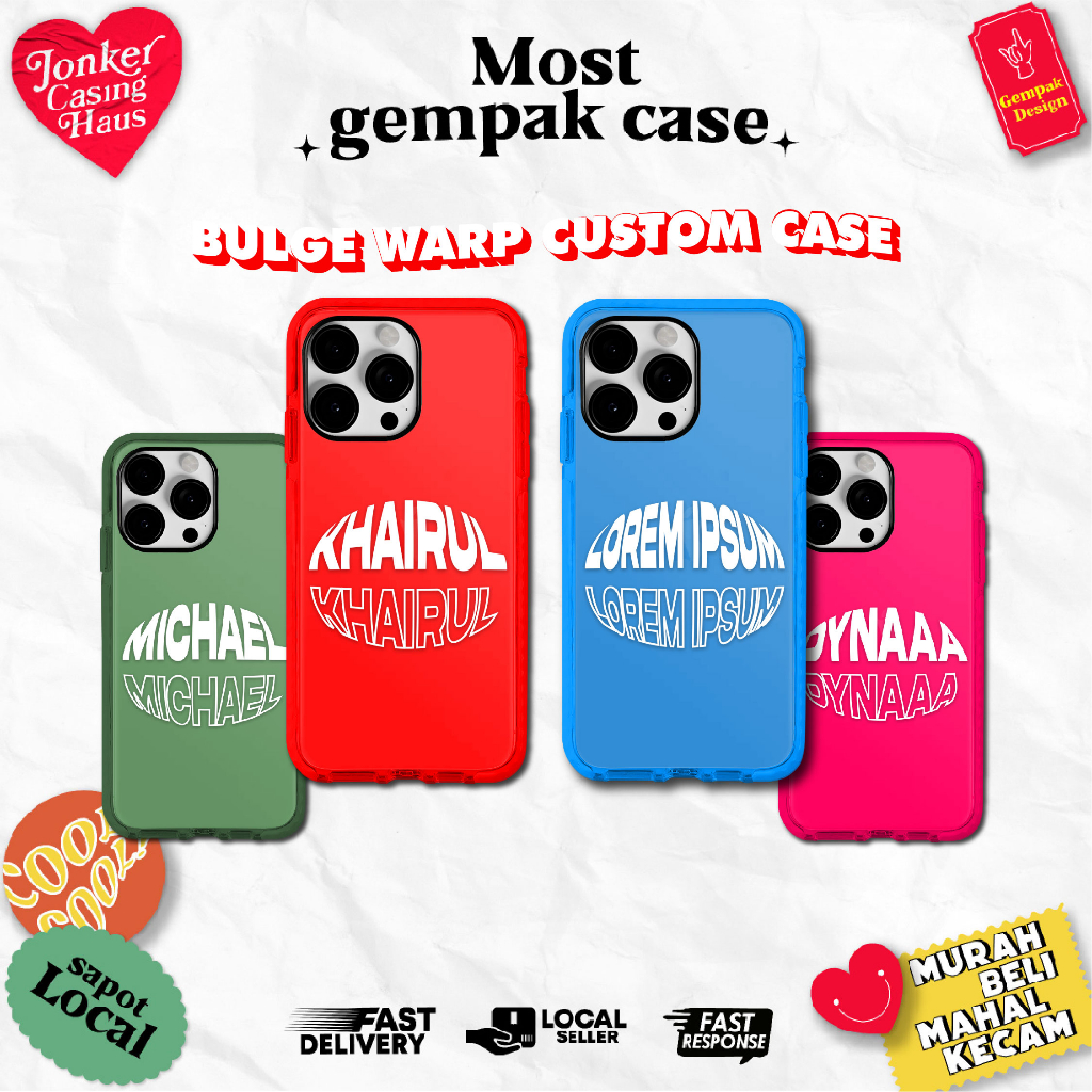 BULGE WARP NAME : CAN CUSTOM YOUR OWN NAME ON SOFT TPU DESIGNATED ...