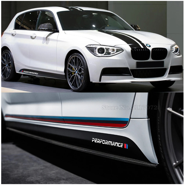 M Performance Door Side Skirt Hood Sticker Decal For BMW Series 1 F20 ...