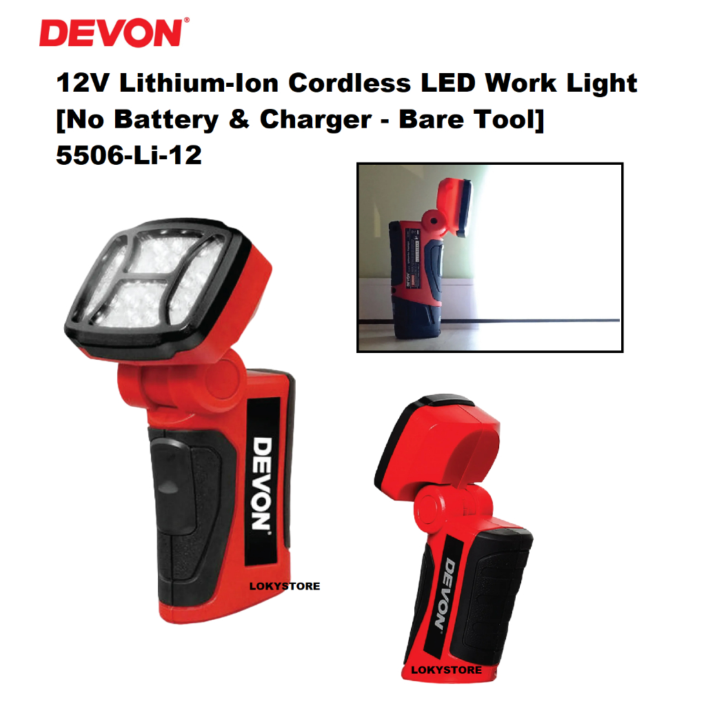 DEVON 5506-Li-12 12V Lithium-Ion Cordless LED Work Light [No Battery ...