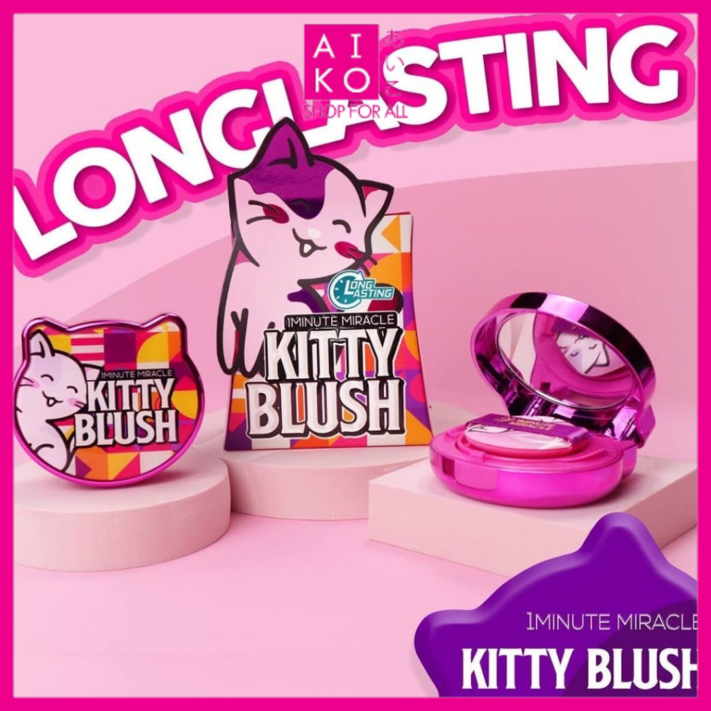 (AIKO) BLUSHER PEMERAH PIPI KITTY BLUSH ONE 1 MINUTE MIRACLE (1MM ...