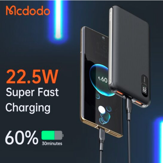 Mcdodo MC-605 MC-604 20000mAh 10000mAh 22.5W 5A PD Fast Charging PD+QC ...