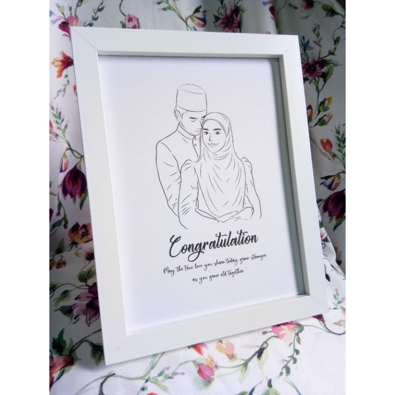 Potrait Outline Frame | Frame Gambar | Convocation | Wedding Ceremony ...