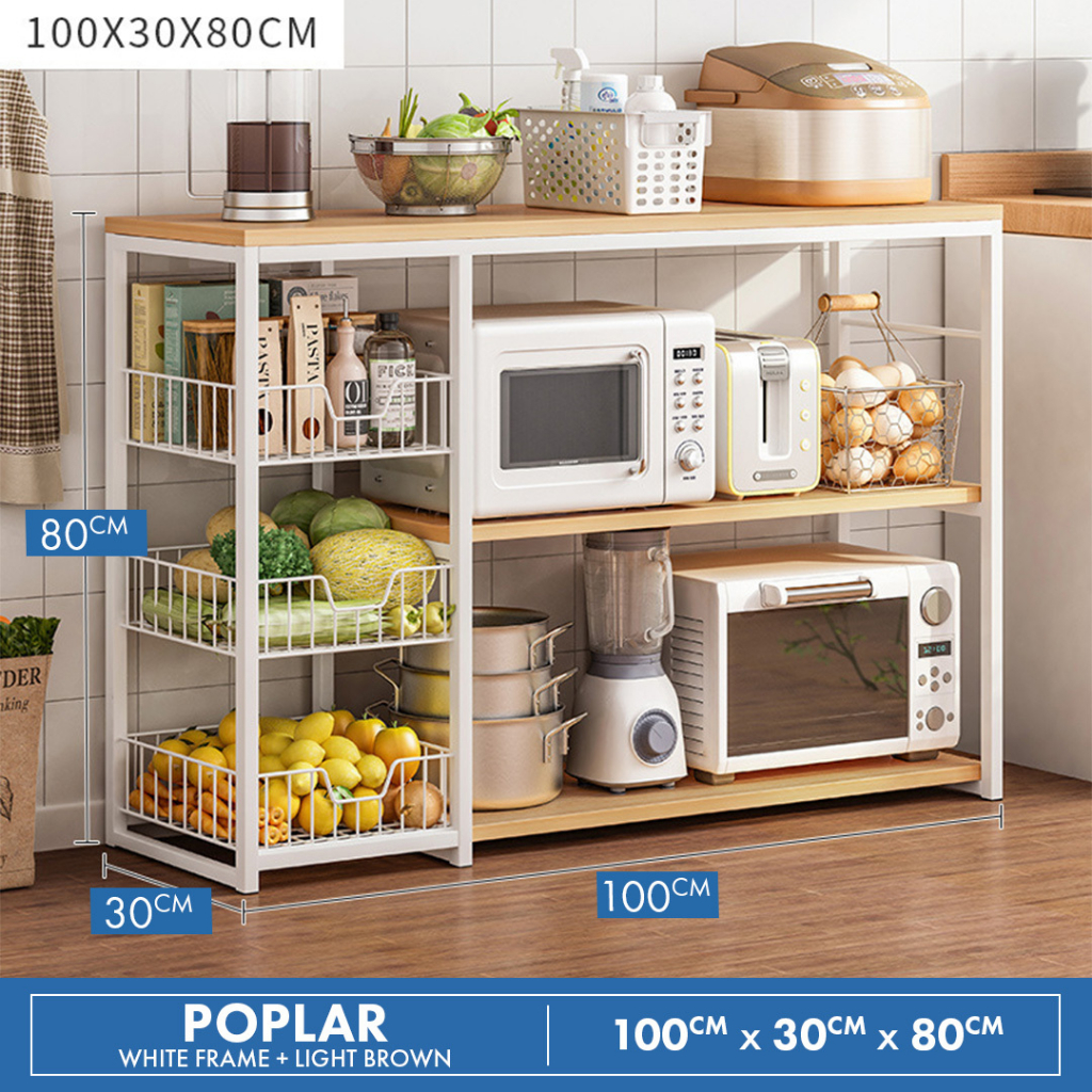 FINSSO: Kitchen Cabinet Rack UTILITY SHELF/ STORAGE RACK / Rak Dapur ...