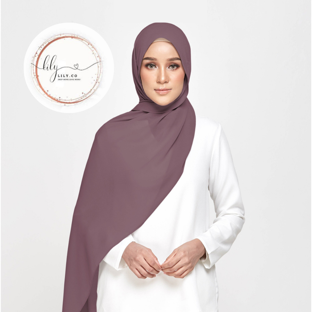 Every day basic shawl Chiffon for Muslimah | READY STOCK [ LILY.CO ...