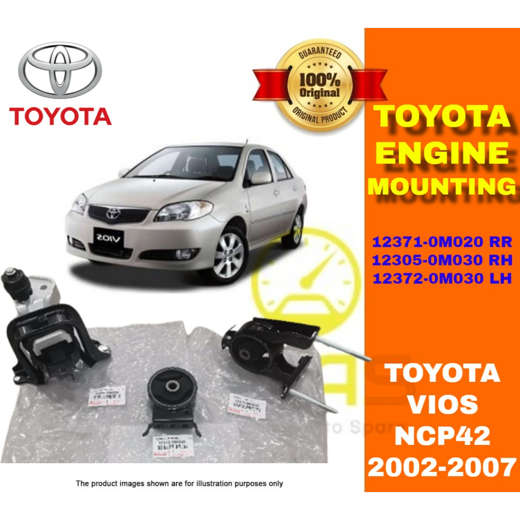 100% Original Toyota Engine Mounting Set - TOYOTA VIOS NCP42 2002-2007 ...
