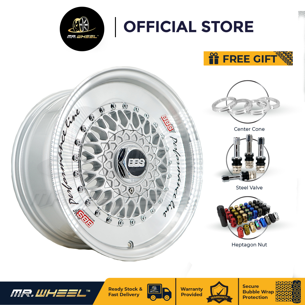 New Sport Rim BBS RS 15inch 15x7 8H100/114.3 ET35 Rim Baru Mr Wheel ...
