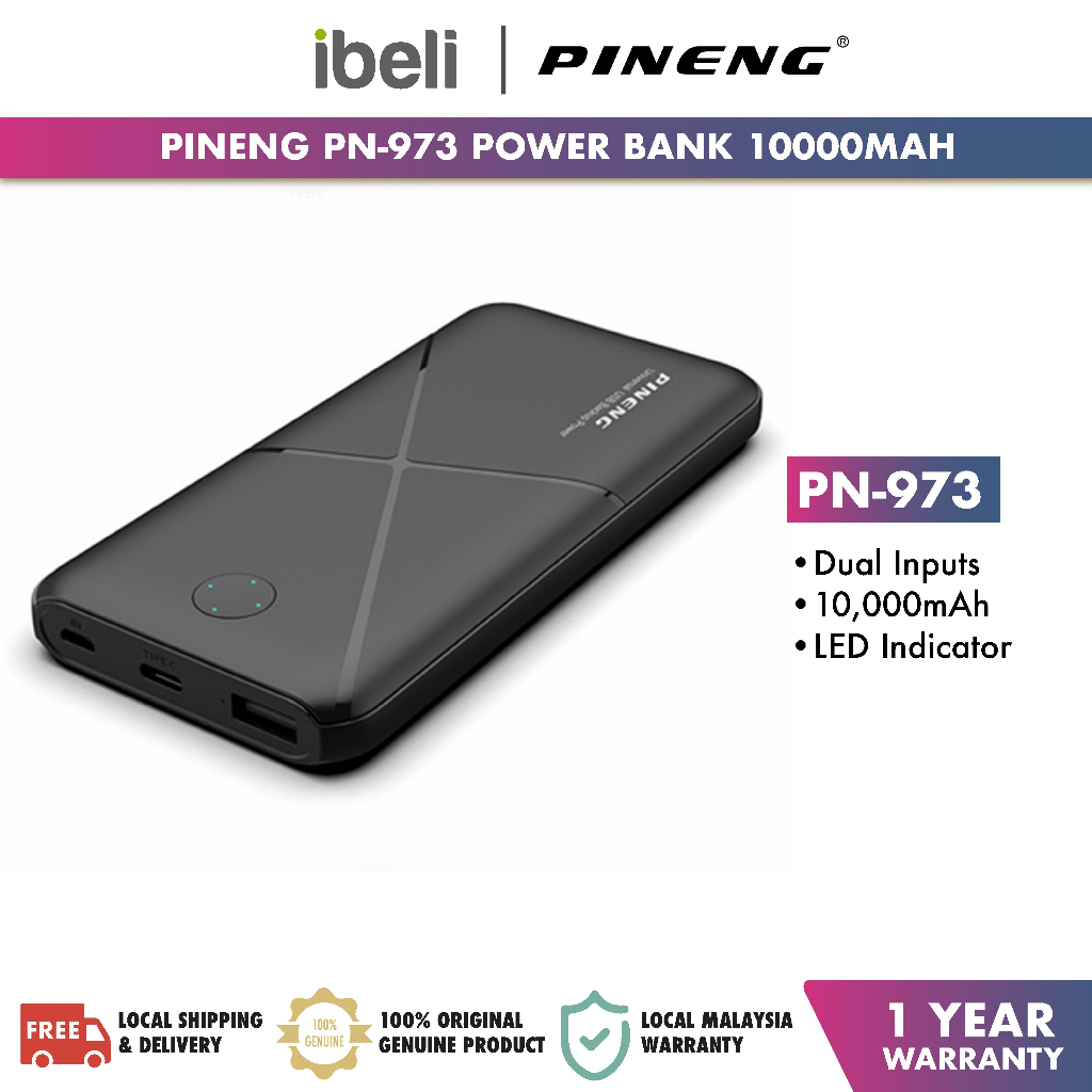 Pineng PN-973 10000mAh Power Bank | Shopee Malaysia
