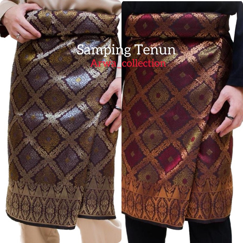 Sampin Songket Siap Jahit Samping Dewasa Nikah Tunang Raya Sedondon ...