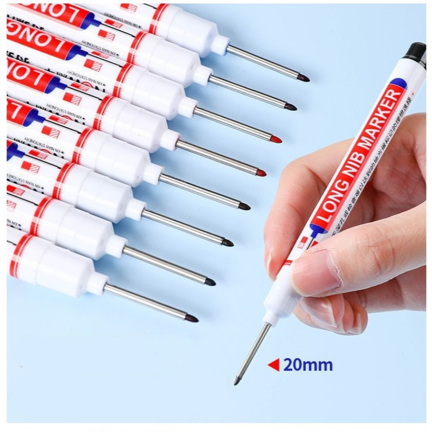 20mm Pencil Long Nib Marker Pen Woodworking Marker Pen Deep Mouth Tile ...