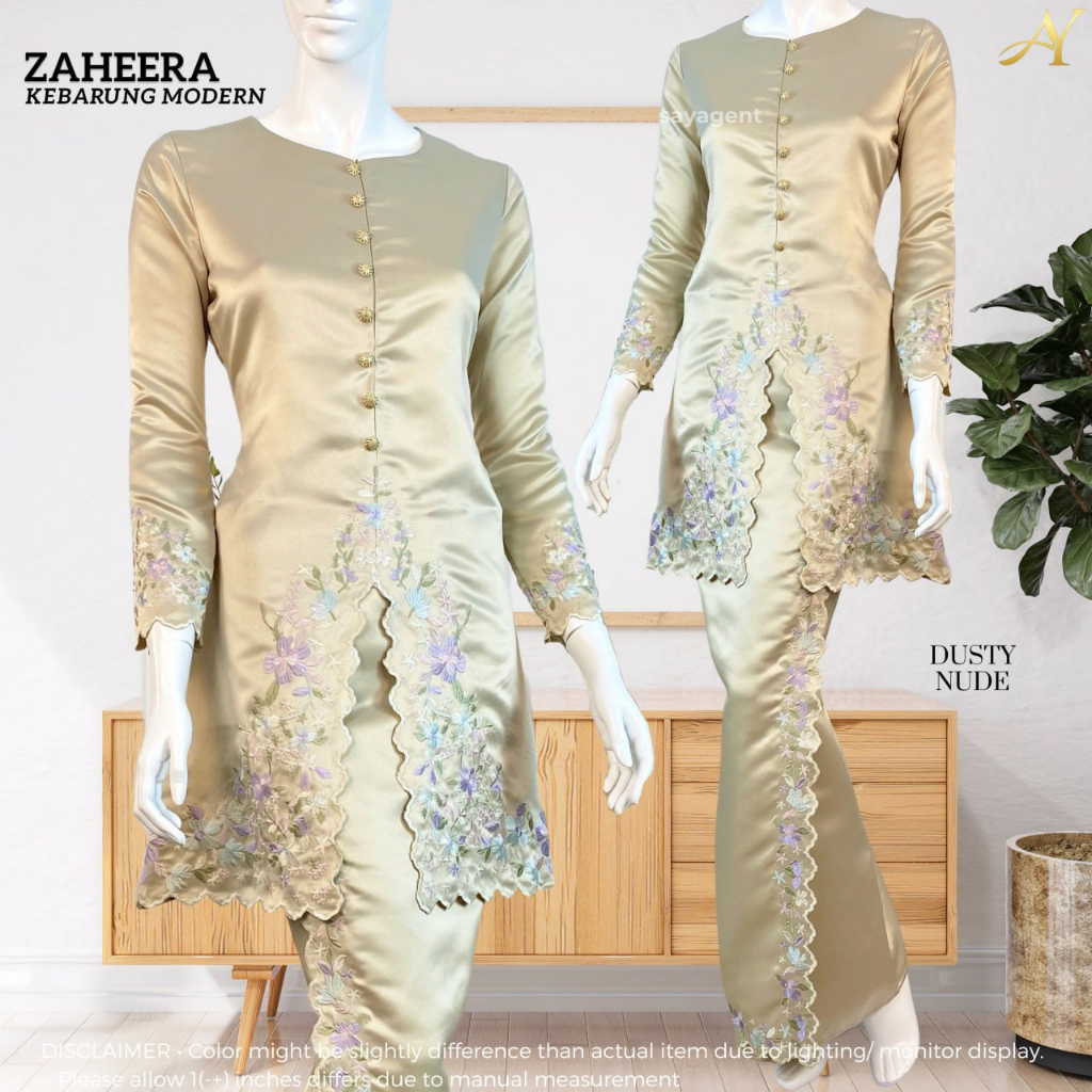 Kebarung Moden ZAHEERA YASMEN SUZANNE : Baju Kurung Kebaya Labuh Sulam ...