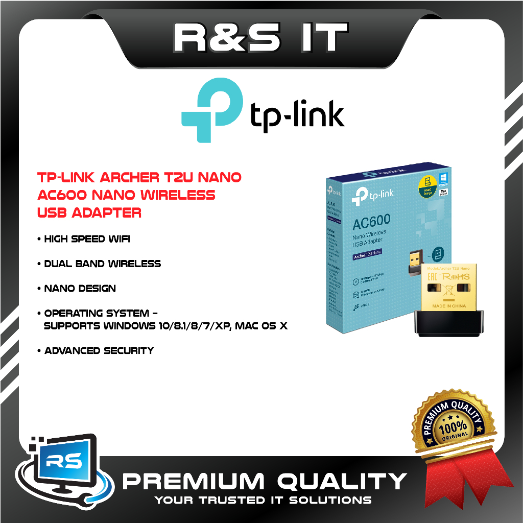 TP-Link Archer T2U Nano AC600 Nano Wireless USB Adapter | Shopee Malaysia