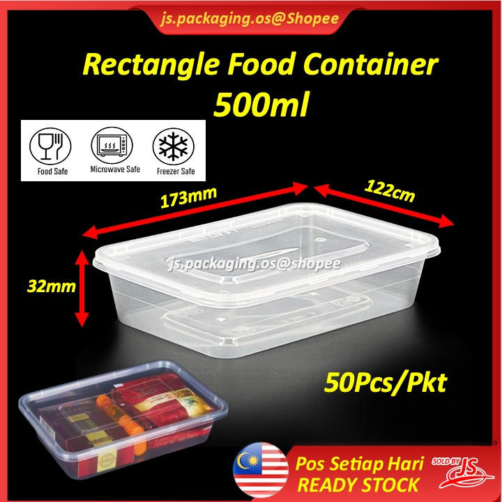 Microwaveble Rectangular Disposable Plastic Food Container / BEKAS ...