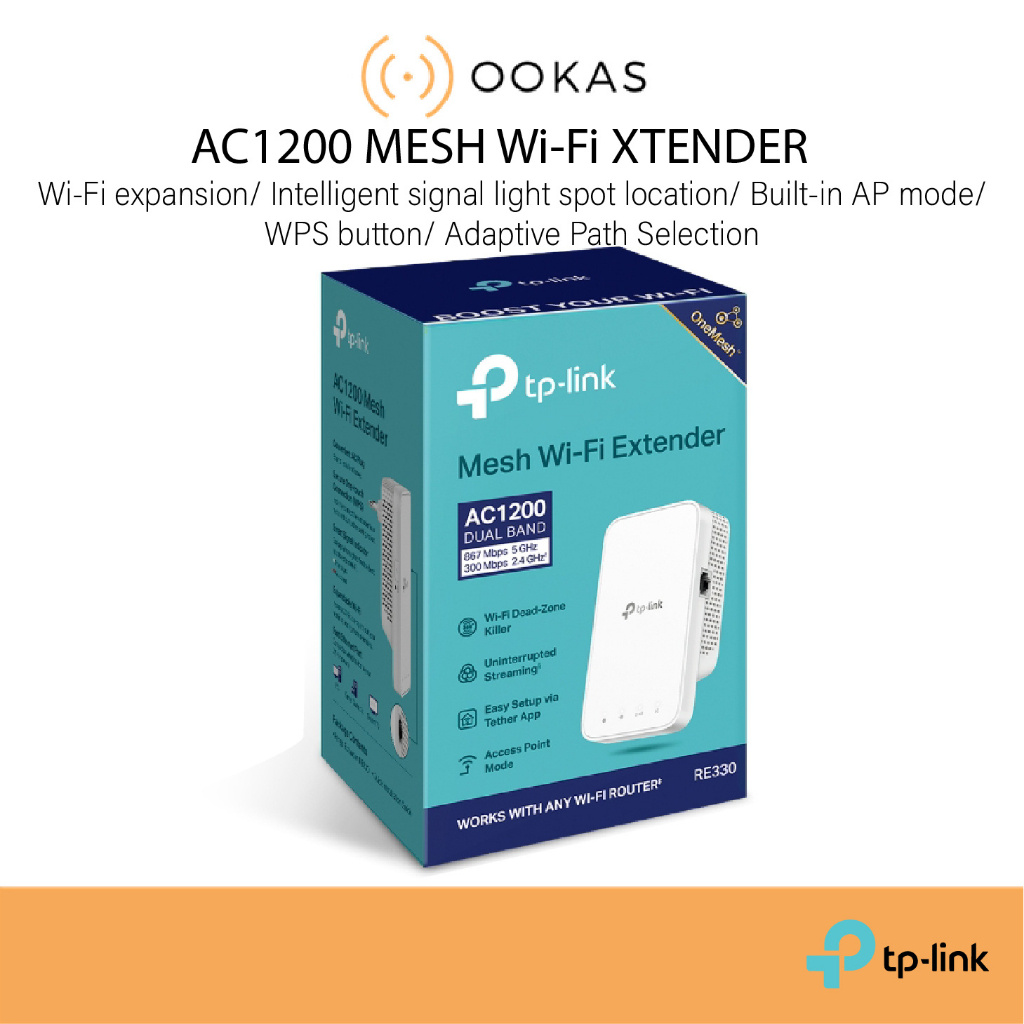 TP-Link RE330 AC1200( 2.4Ghz+5Ghz ) OneMesh Dual Bnad Wireless Wifi ...